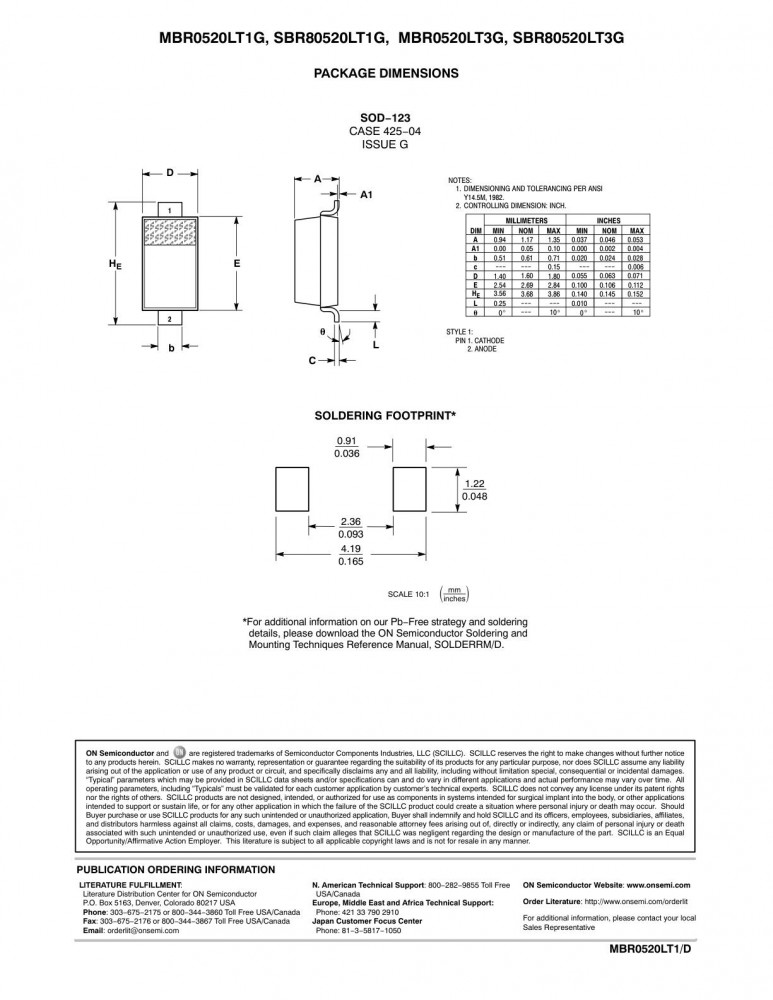 MBR0520LT1G datasheet page 4