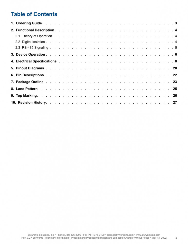 SI858x datasheet page 2