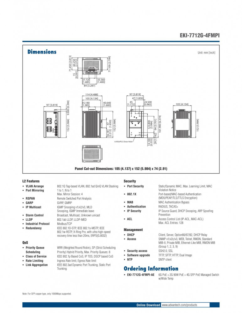 EKI-7712G-4FMPI technical document, page 2