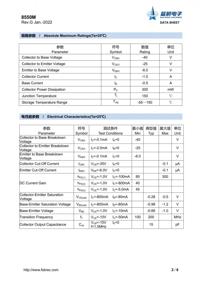 8550M datasheet page 2