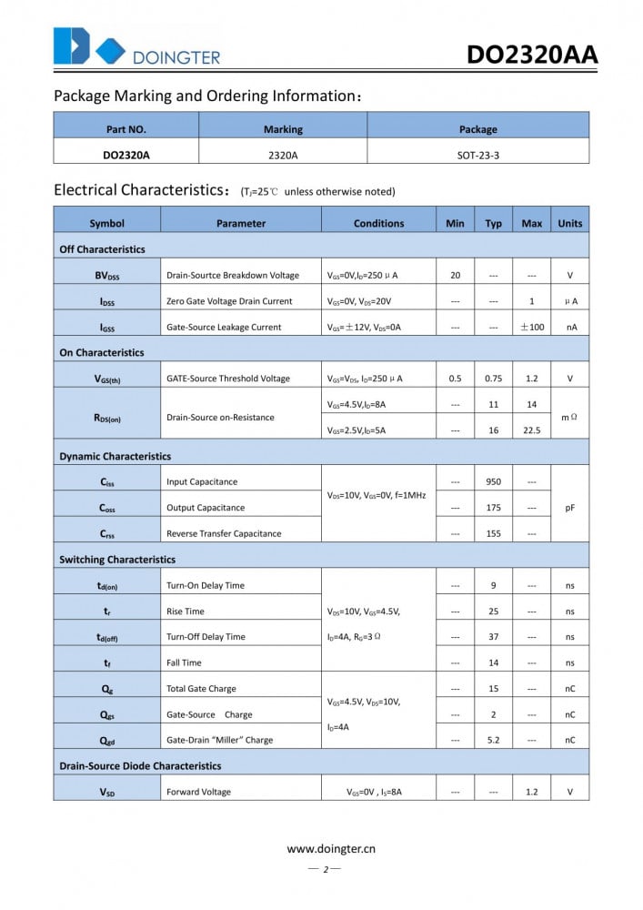 DO2320AA datasheet page 2