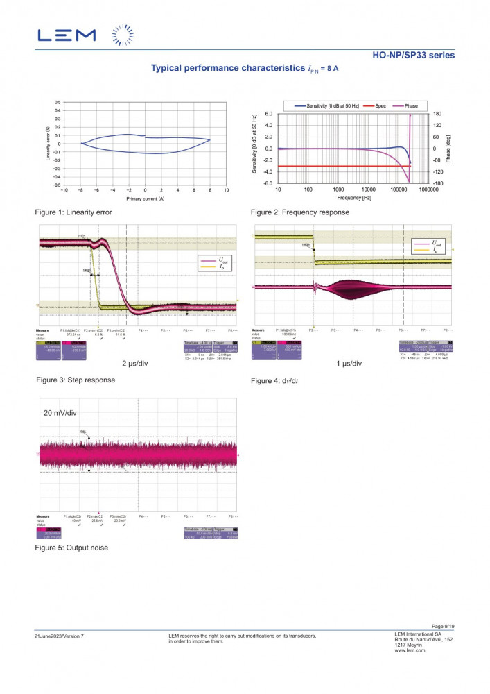 LEM HO-NP/SP33 datasheet page 9