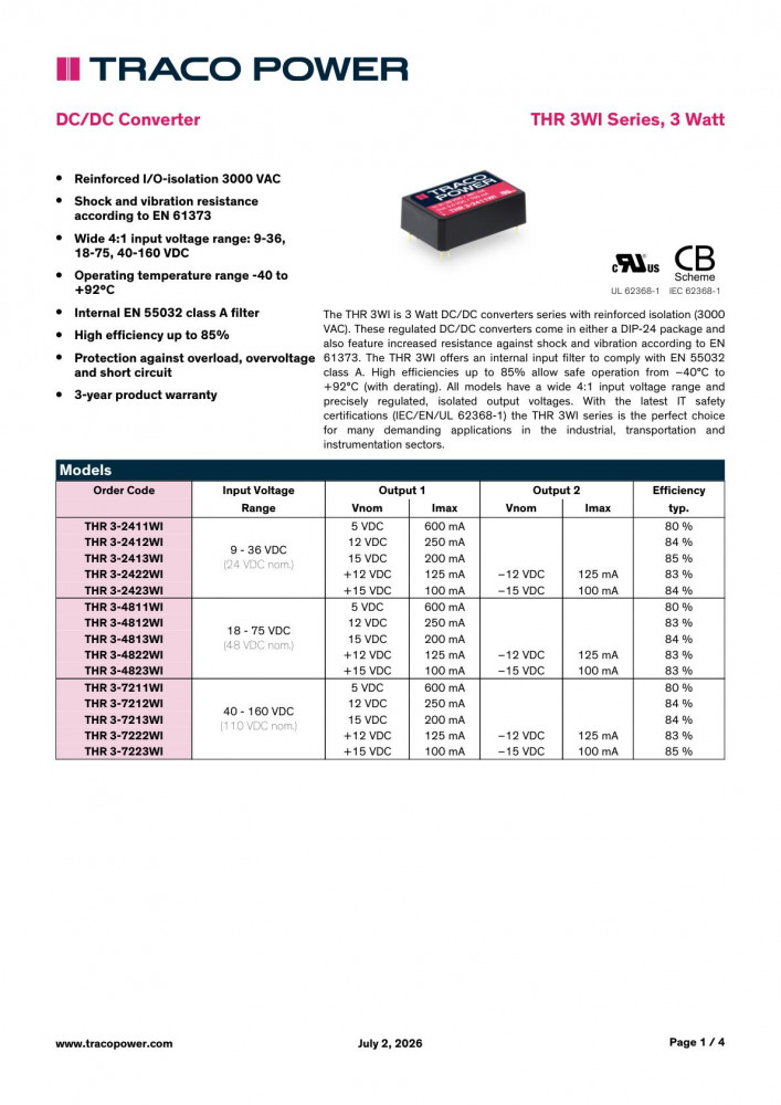 THR 3WI technical document page 1