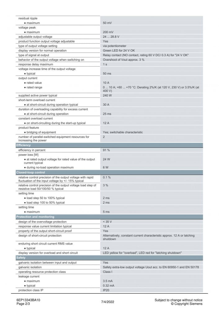 SIEMENS 6EP13343BA10 technical document page 2