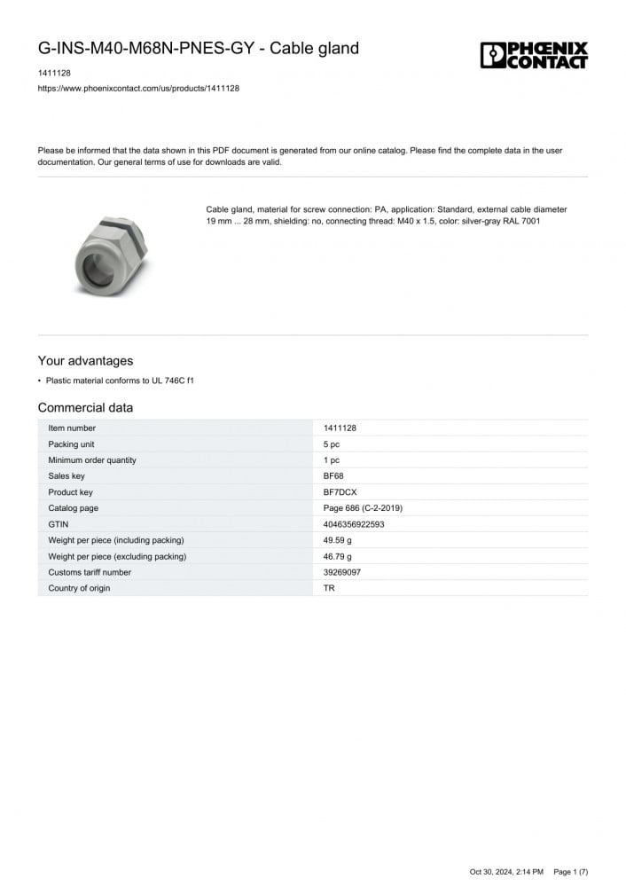 1411128 product documentation page 1