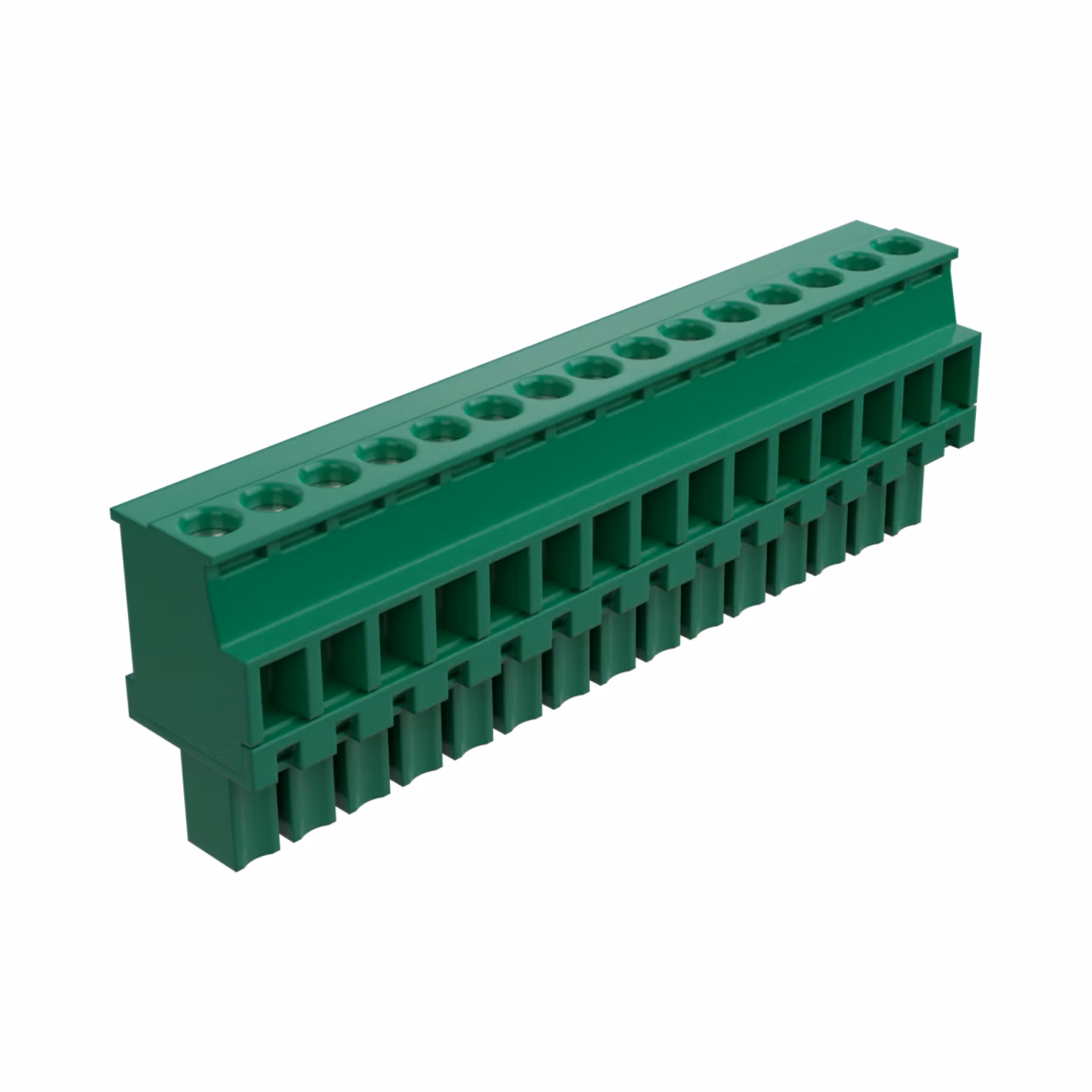 3.81mm Pitch Eurostyle Vertical Plug, Rear Wire Entry, Green Housing, Gold (Au) Plated, 15 Circuits for sale