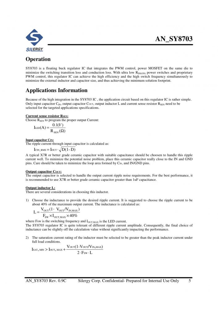 SY8703ABC datasheet page 5