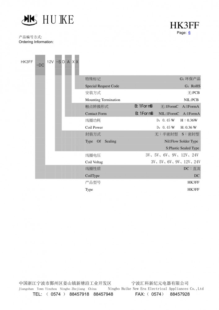 HK3FF datasheet page 6