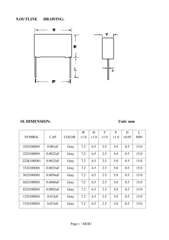 Jimson MEB specification page 7