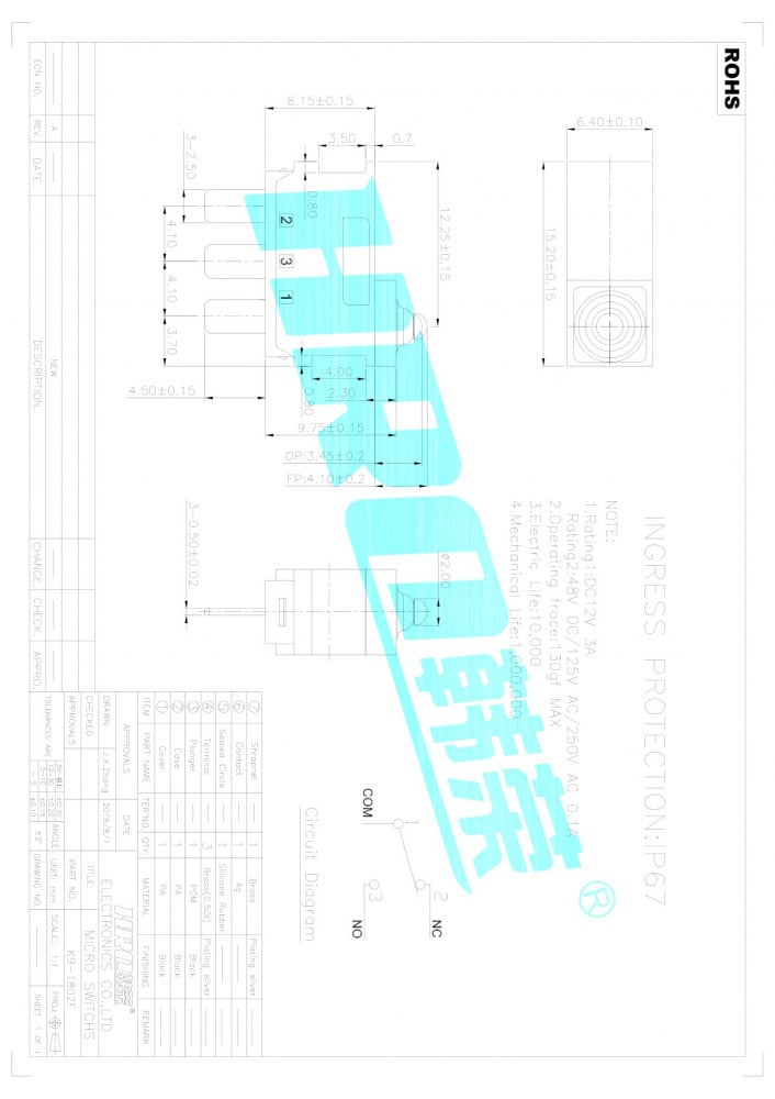 K9-1802F technical drawing page