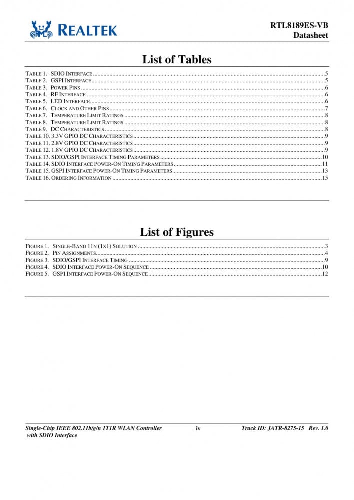 RTL8189ES-VB-CG datasheet page 4