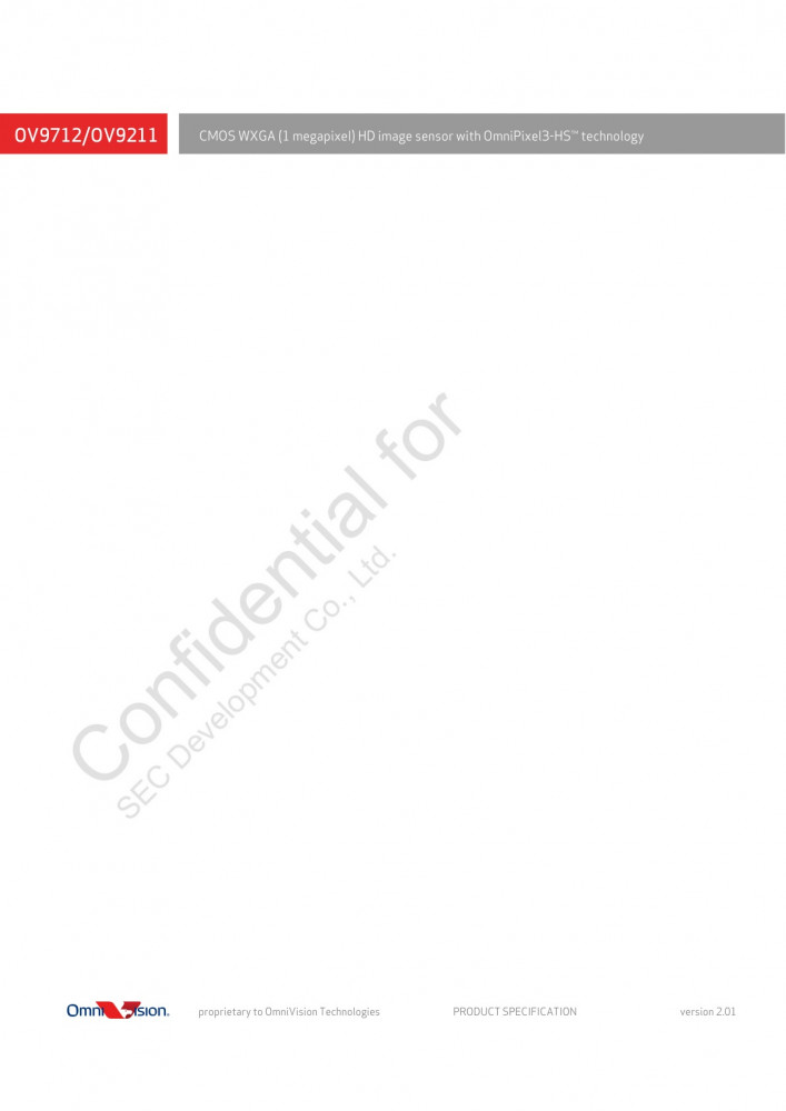 OV09712 datasheet page 4