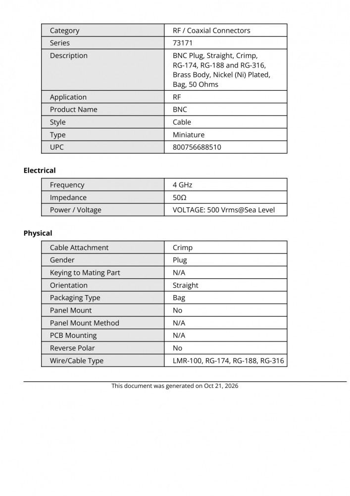 MOLEX 731713110 product document image, page 2