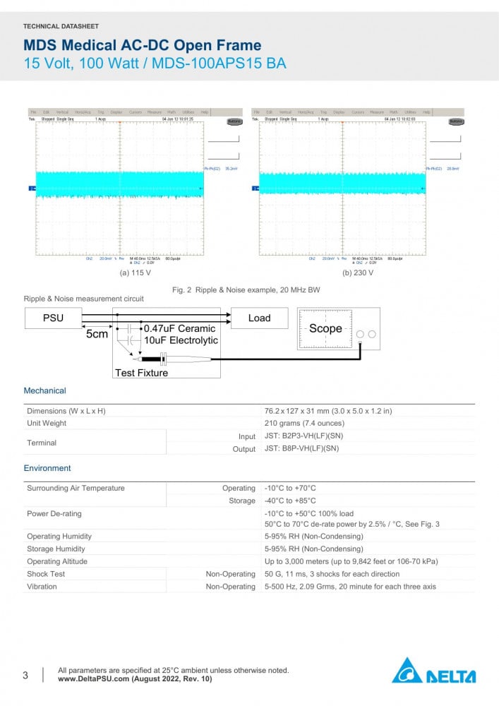 MDS-100APS15 BA datasheet page 3