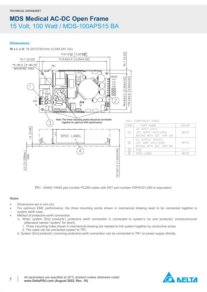 MDS-100APS15 BA datasheet page 7