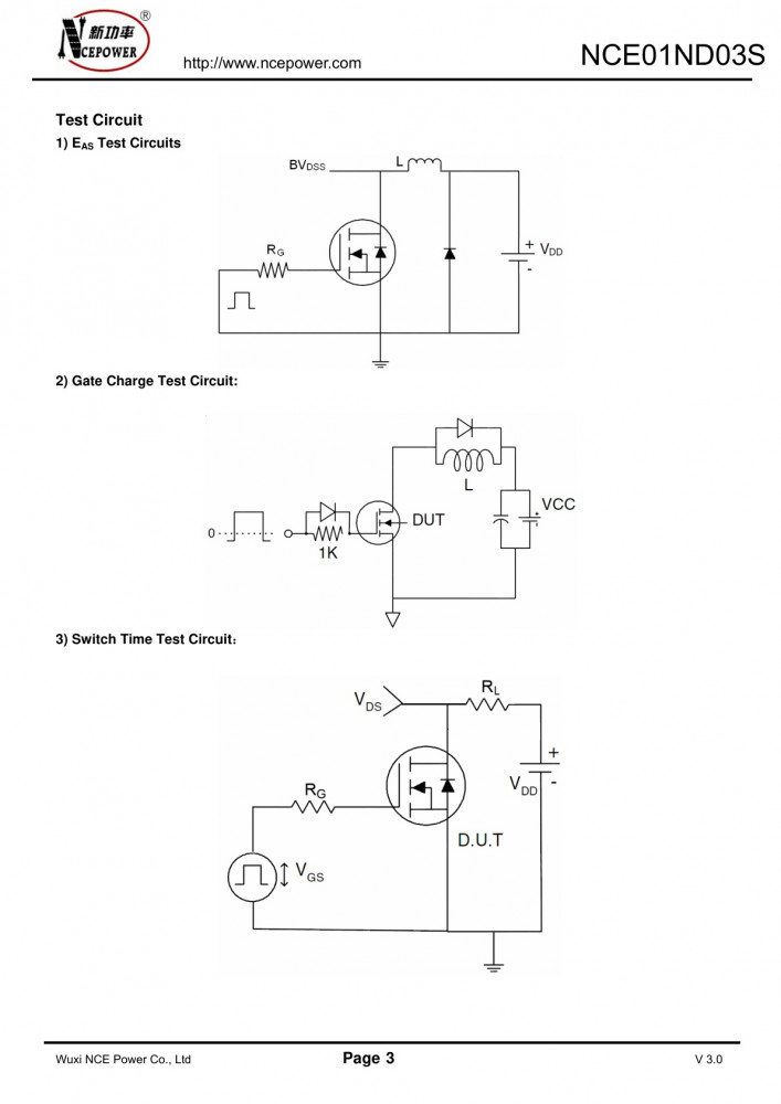 NCE01ND03S datasheet page 3
