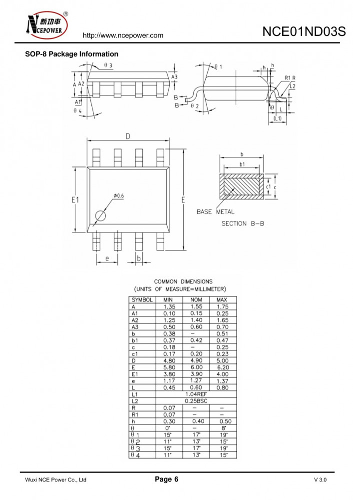 NCE01ND03S datasheet page 6
