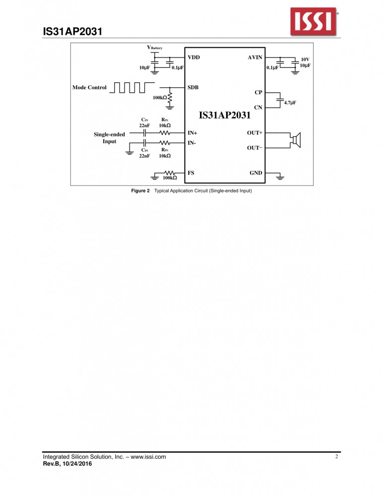 IS31AP2031 datasheet page 2