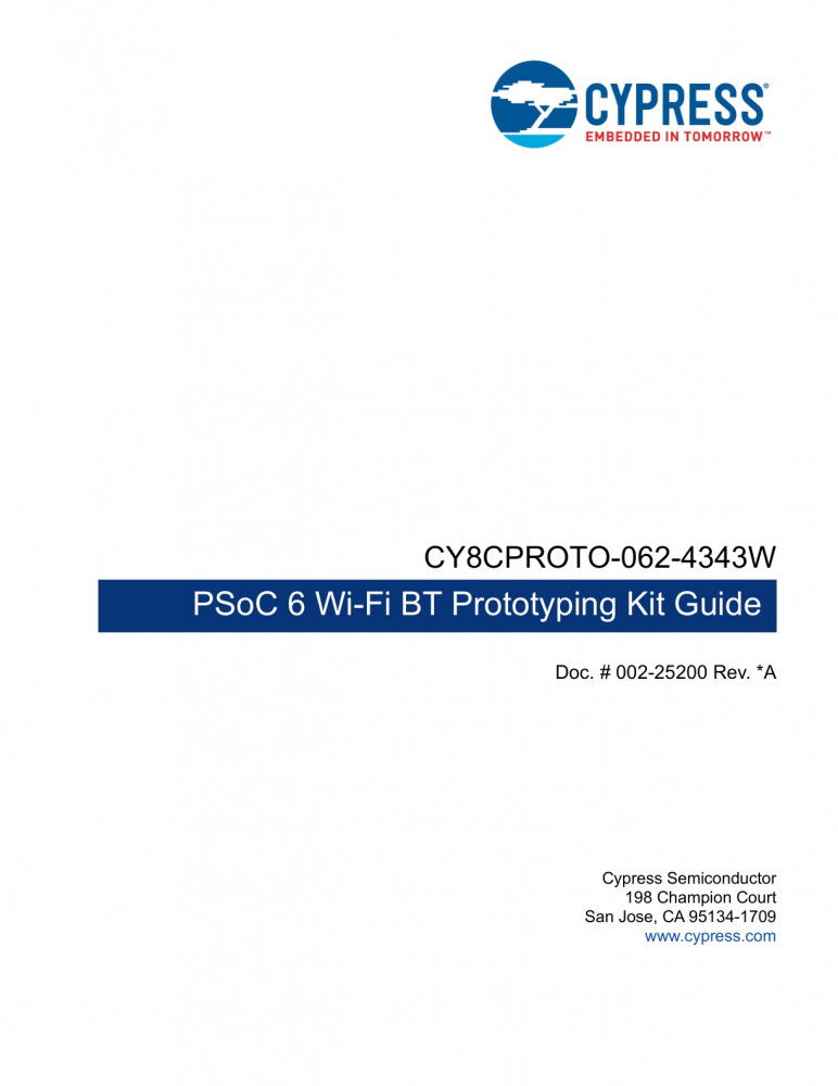 CY8CPROTO-062-4343W guide page 1