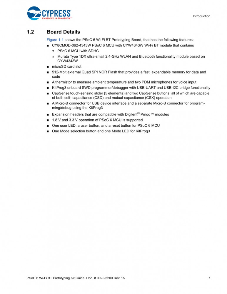 CY8CPROTO-062-4343W guide page 7
