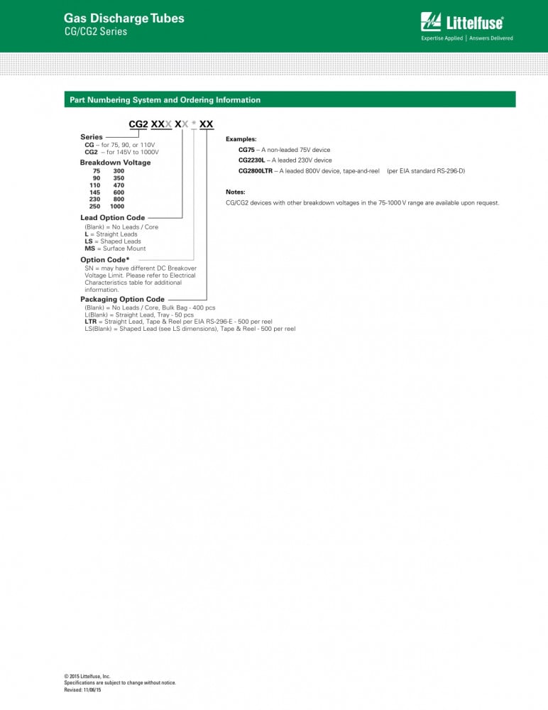 CG75L datasheet page 6