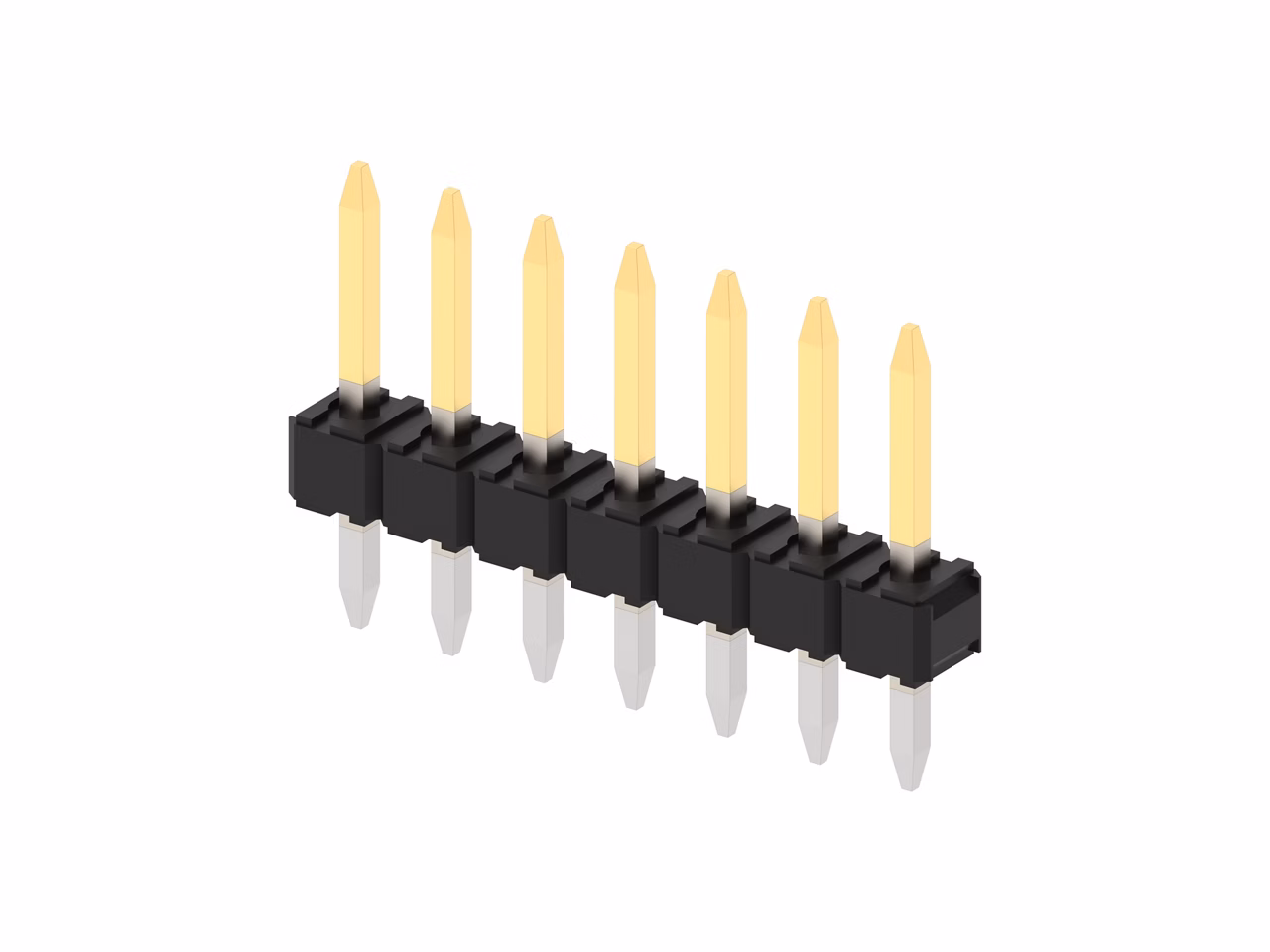 KK 254 Breakaway Header, Vertical, 7 Circuits, 0.38µm Gold (Au) Plating, Mating Pin Length 6.09mm, Bag for sale