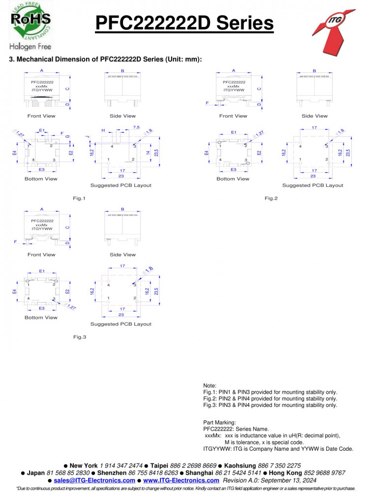 PFC222222D technical document page 3