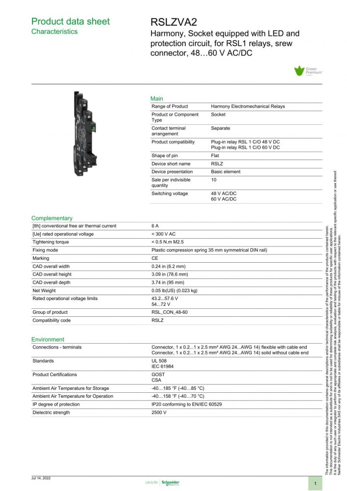 RSLZVA2 technical document page 1