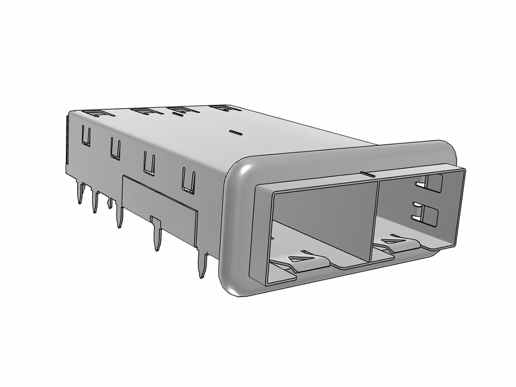 1-by-2 SFP Ganged Cage, Elastomeric Gasket, Press-fit for sale