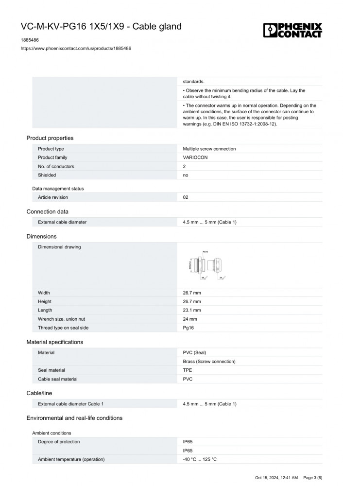 Phoenix Contact 1885486 technical document page 3