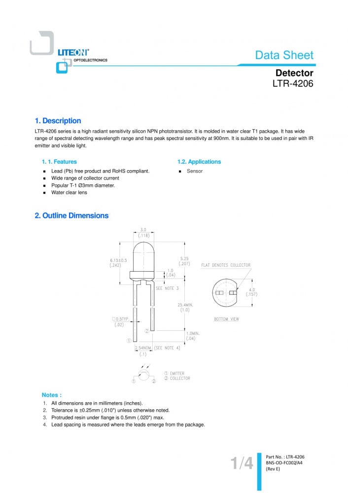 LTR-4206 datasheet page 2