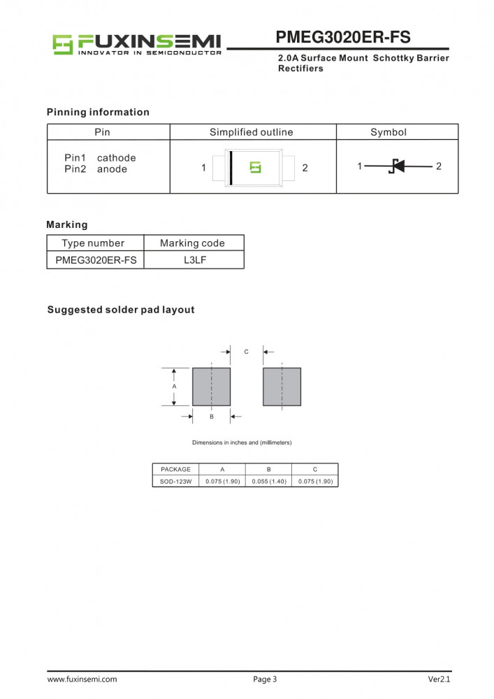 PMEG3020ER-FS datasheet page 3