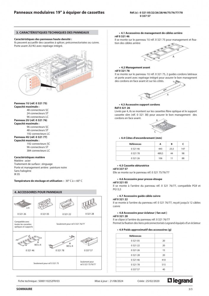 Legrand 032168 product documentation page 3