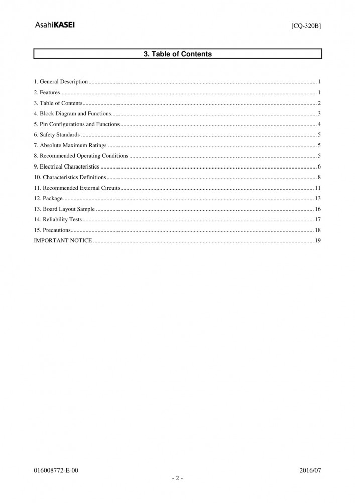 CQ-320B datasheet page 2