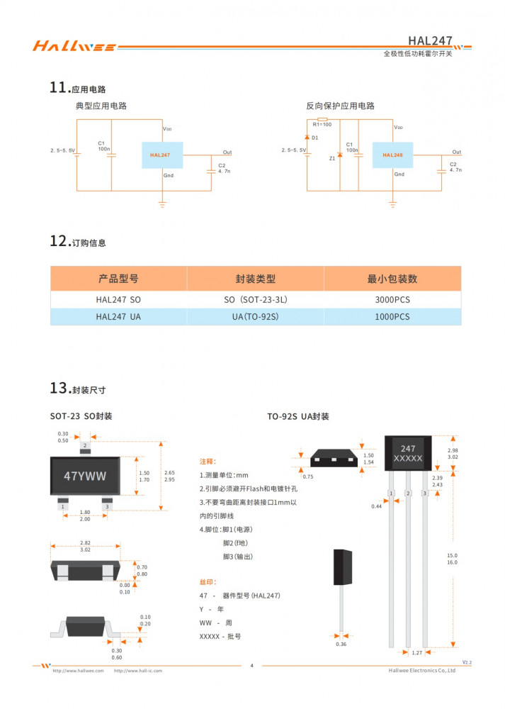HAL247SO datasheet page 4