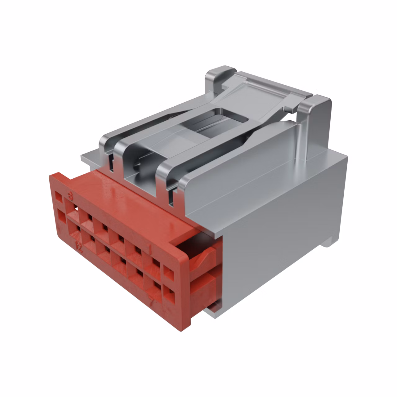 2.54mm Pitch, 0.64mm Width H-DAC 64 High Density Automotive Connectors, Dual Row, Female Harness Assembly, 12 Circuits, Polarization Option 1, Gray for sale