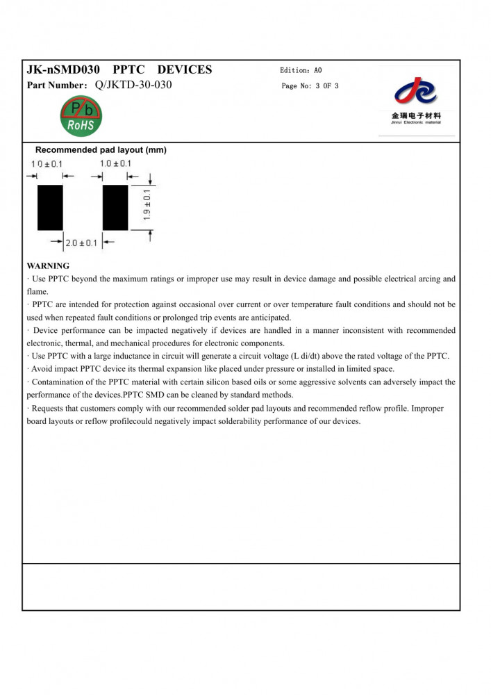 JK-nSMD030-30 datasheet page 3