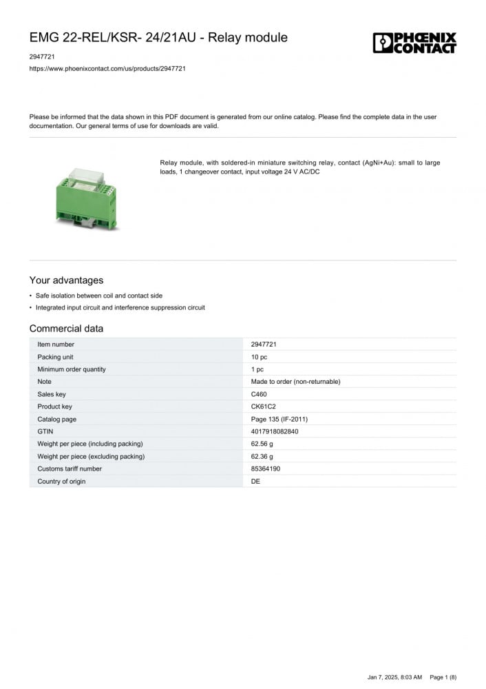 2947721 technical document page 1
