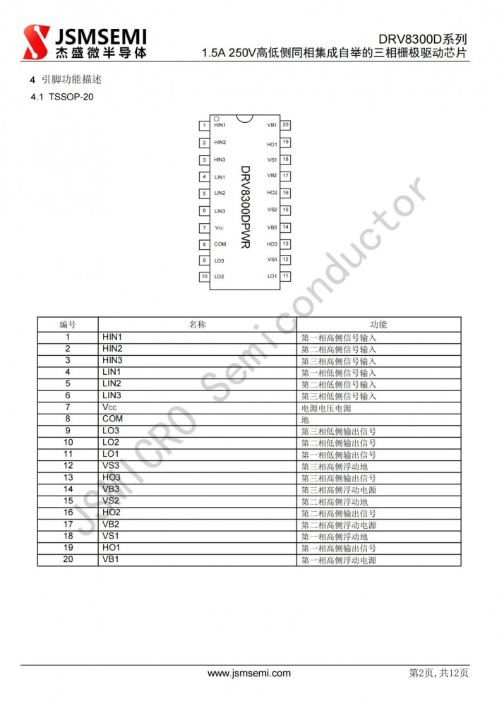 DRV8300DRGER-JSM datasheet page 2