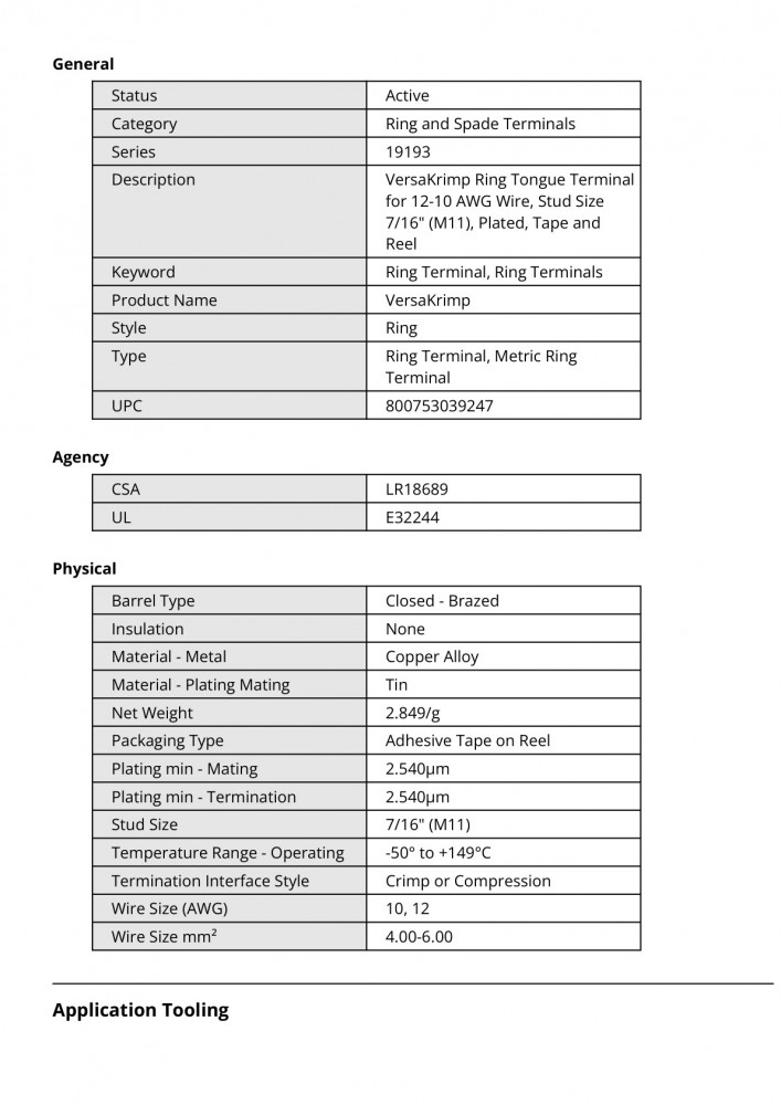 Technical document page 2 for MOLEX 191930100