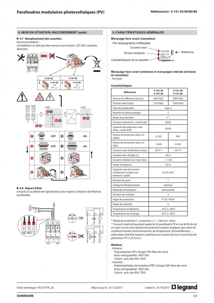 Legrand PV surge protection technical document, page 3