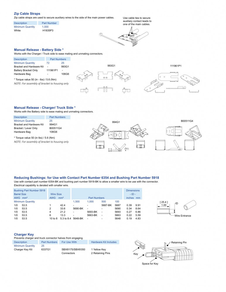 Anderson Power SBE SBX technical document page 7