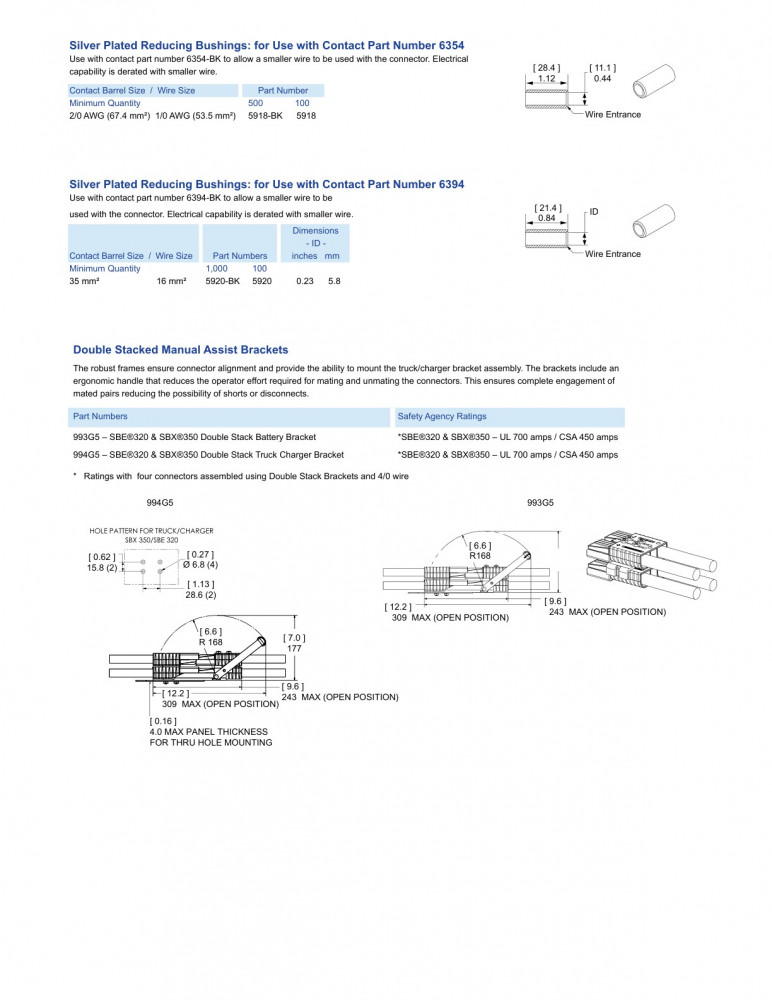 Anderson Power SBE SBX technical document page 8