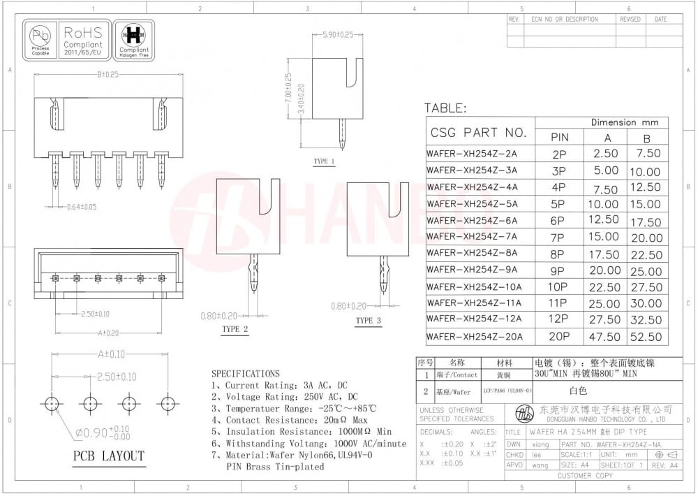 WAFER-XH254Z-10A technical document preview