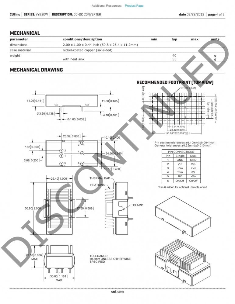 VYB20W-Q24-S12 datasheet page 4