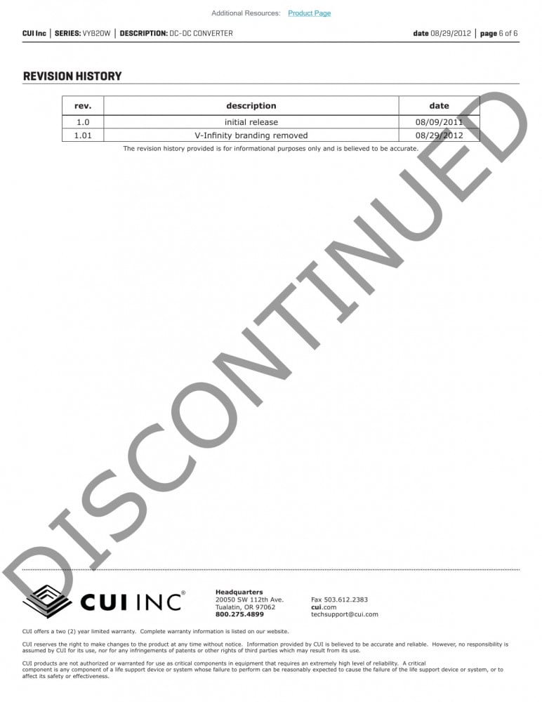 VYB20W-Q24-S12 datasheet page 6