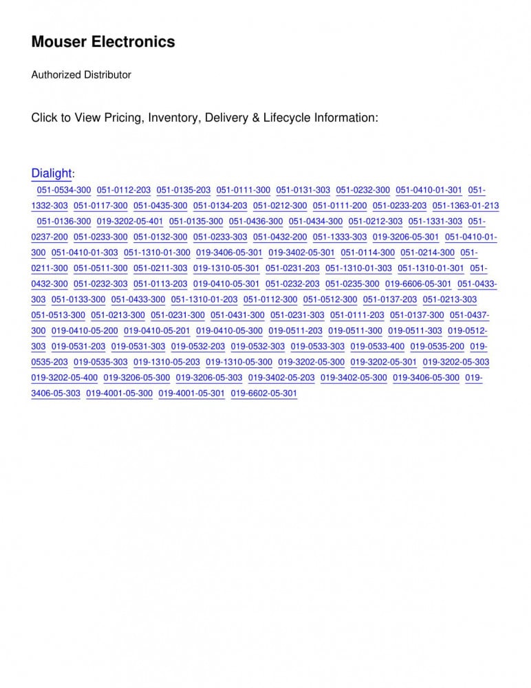 Dialight catalog page supporting lens and color selection