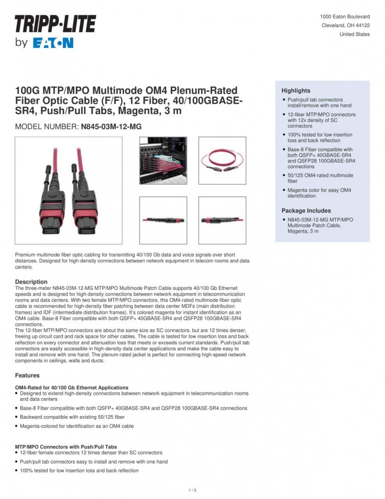 N845-03M-12-MG technical document page 1
