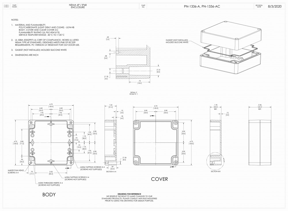 PN-1336-A product drawing reference