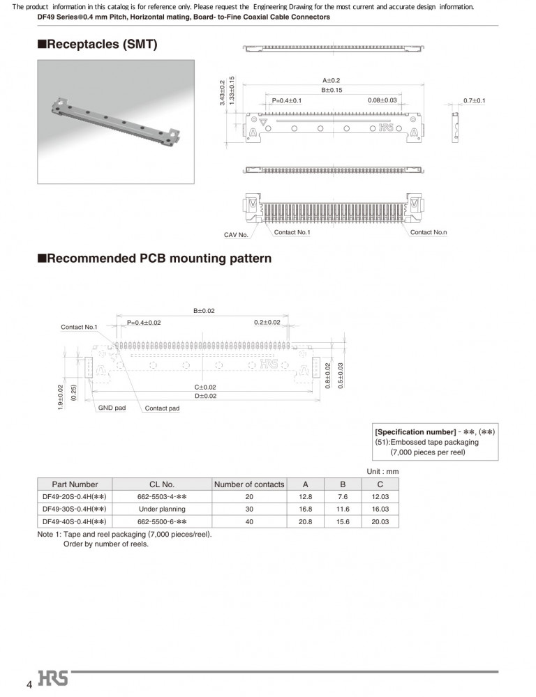 HRS DF49 datasheet page 4